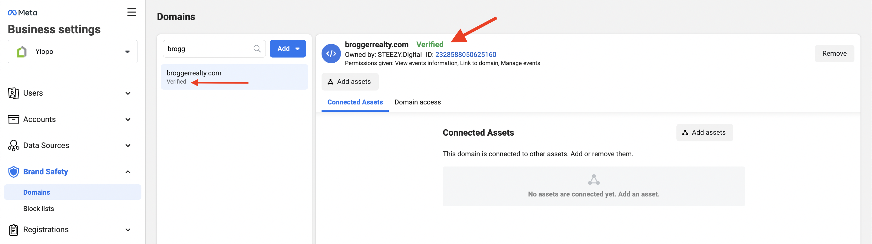 Facebook Domain Verification Steps – Ylopo Help Center