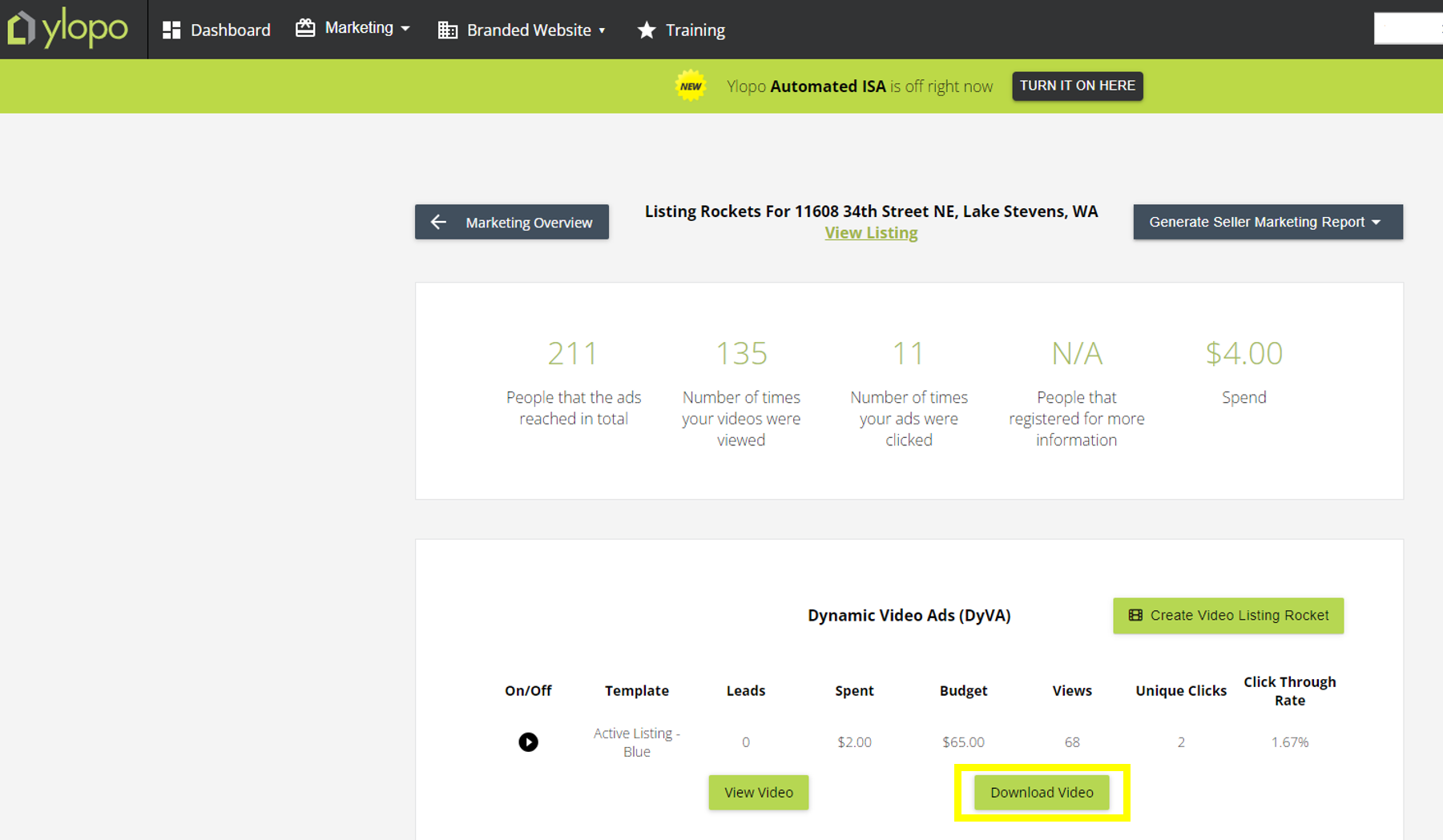 How Can I View or Download My DyVA Listing Rockets? – Ylopo Help Center